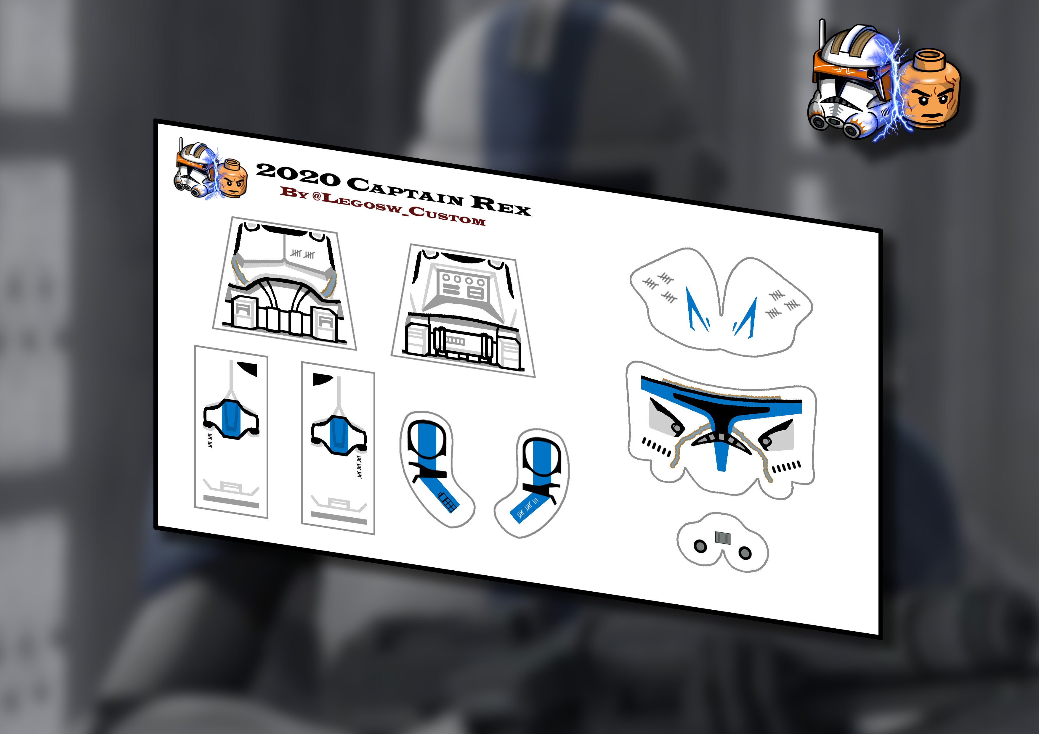 Phase 2 501st Captain Rex – lswcustomshop