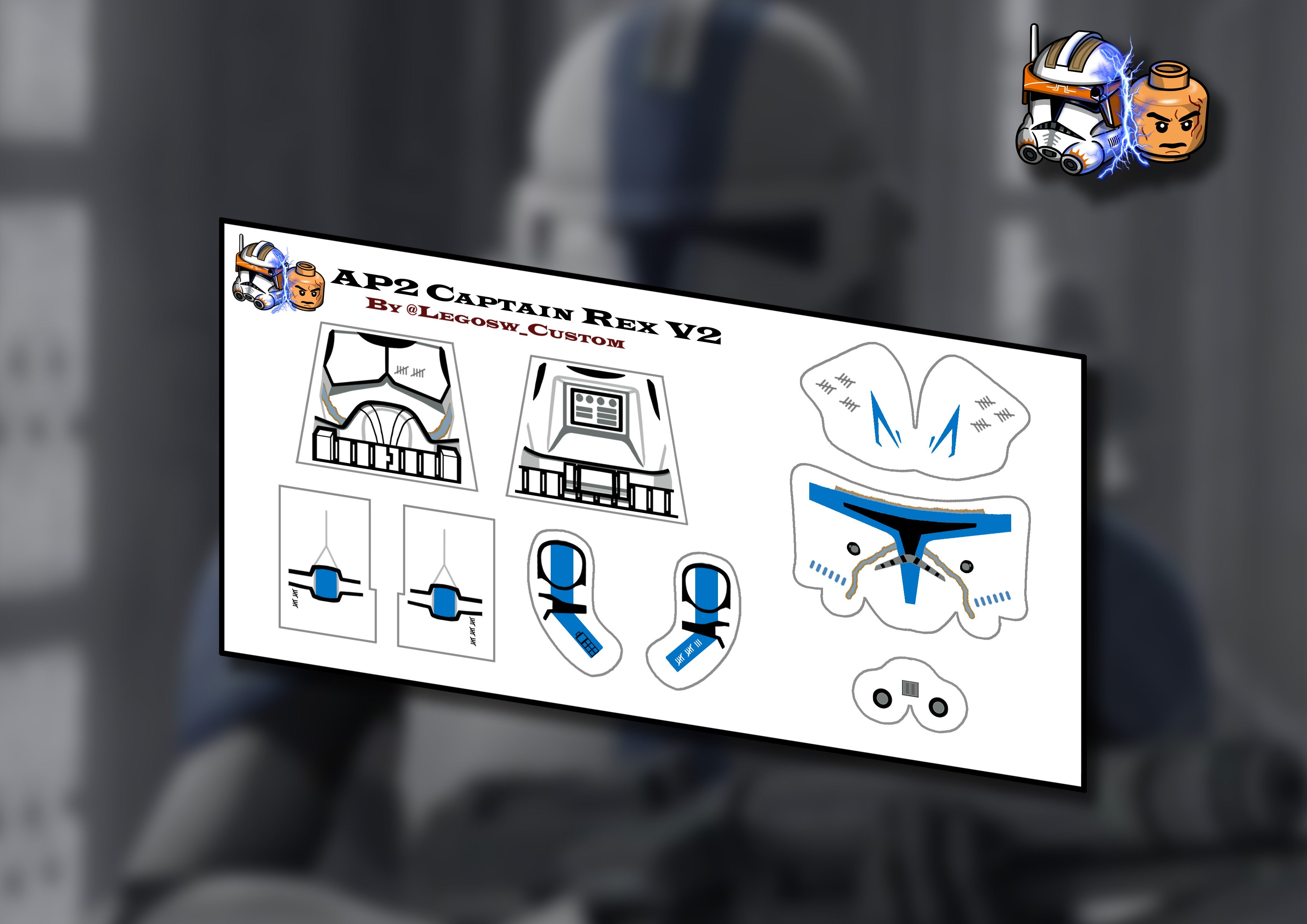 Phase 2 501st Captain Rex – lswcustomshop